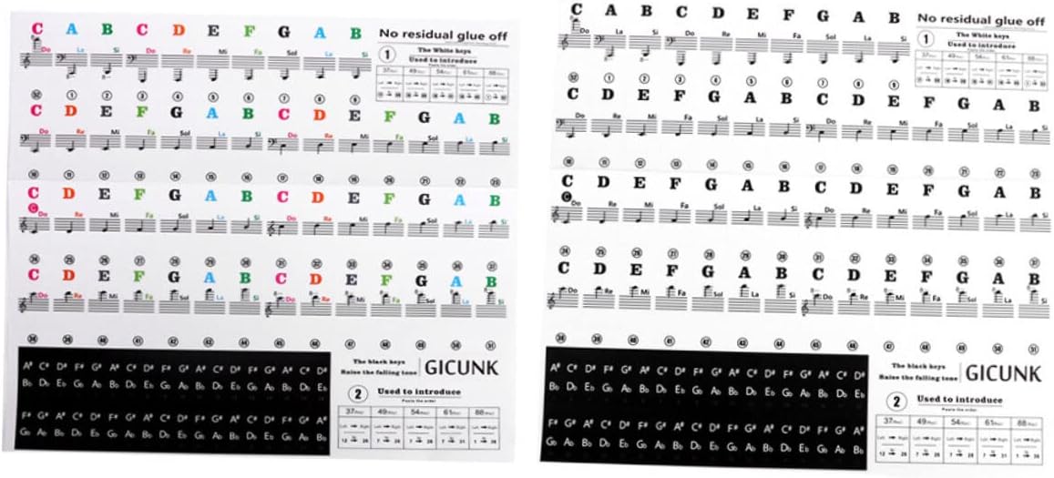 Amazon.com: SUPVOX Piano Stickers Keytar for Kids Letters Stickers ...