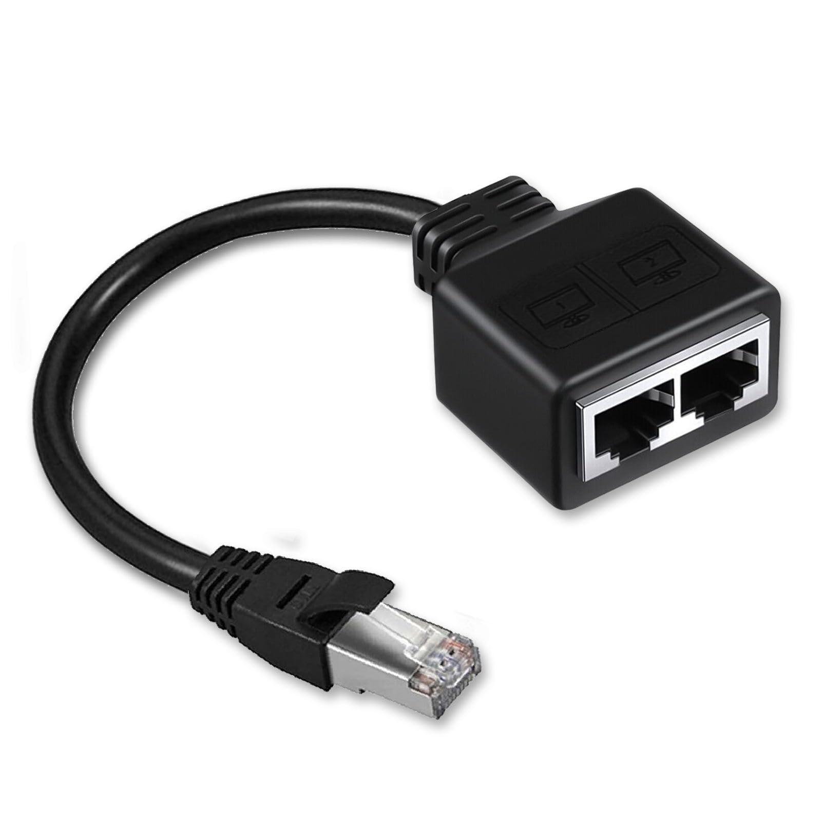RJ45 Ethernet Cable Splitter Network Adapter, Ethernet Splitter 1 to 2 ...