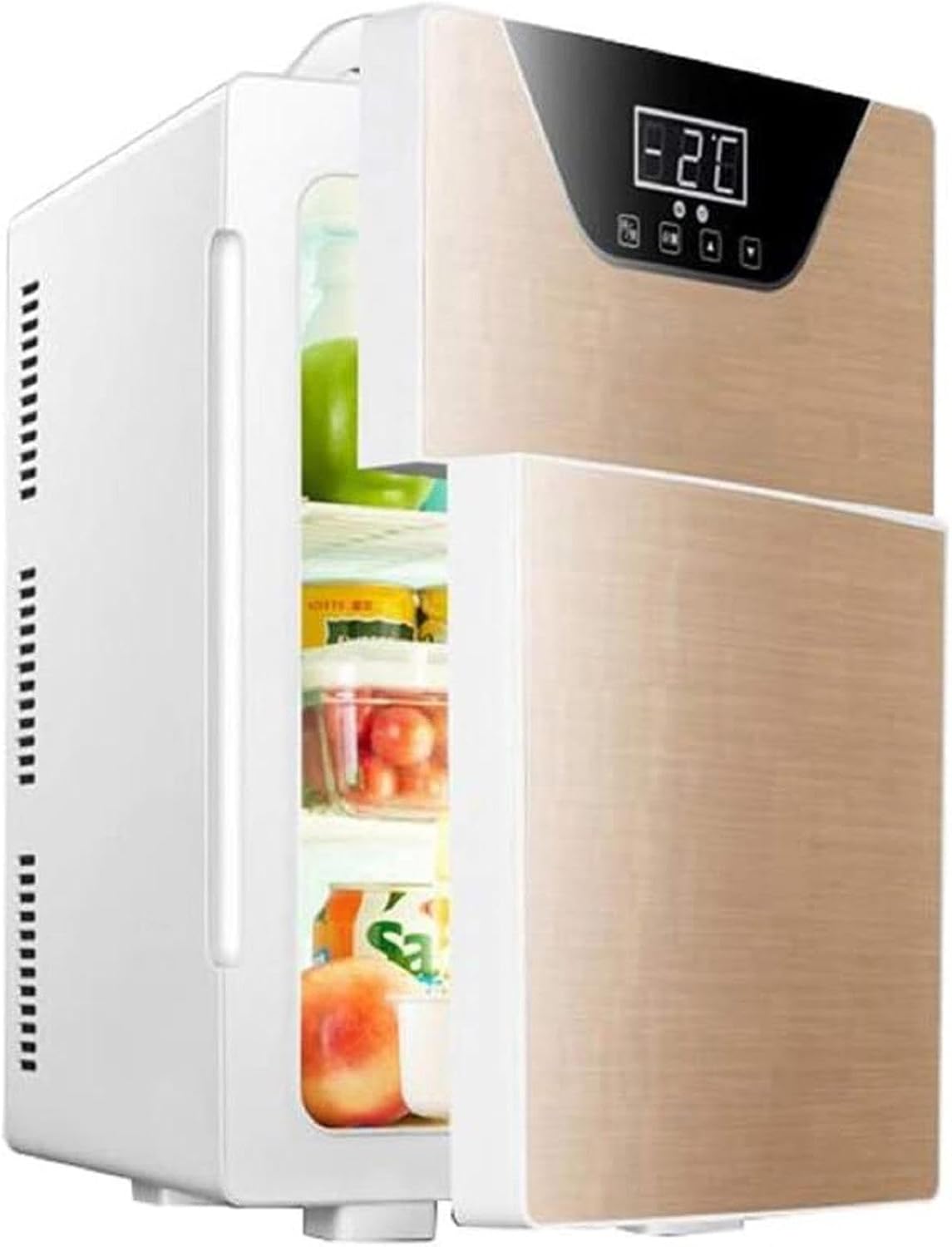 Amazon.com: 20L Mini Fridge For Bedroom Car Office,12V/220V Small ...