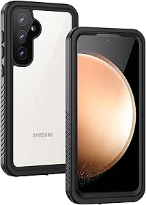 Lanhiem Samsung Galaxy S23 Fe 5G Case, IP68 Waterproof Dustproof with Built-in Screen Protector ...