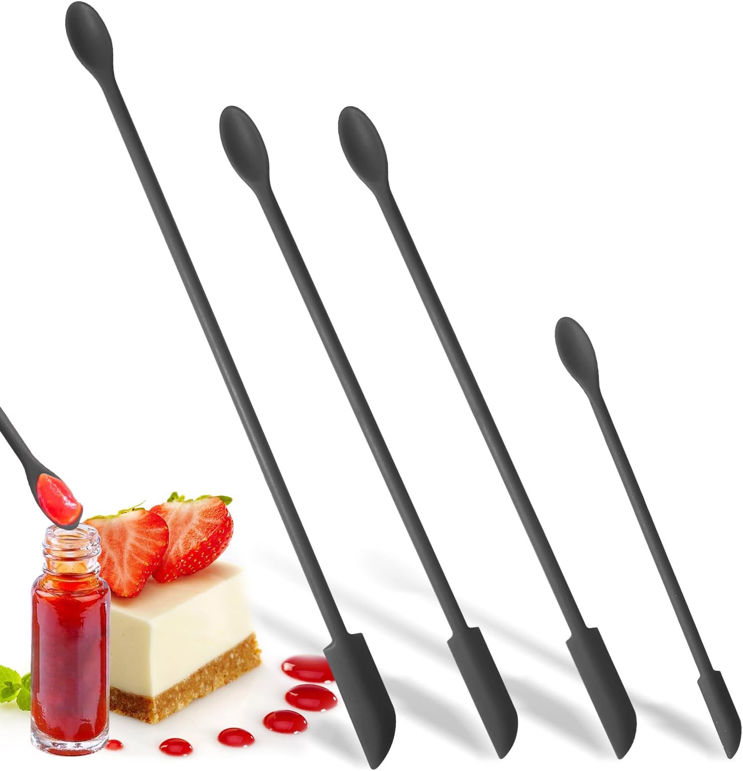 Amazon.com: 8 PCS Mini Spatulas Silicone Makeup Spatula Small Rubber ...