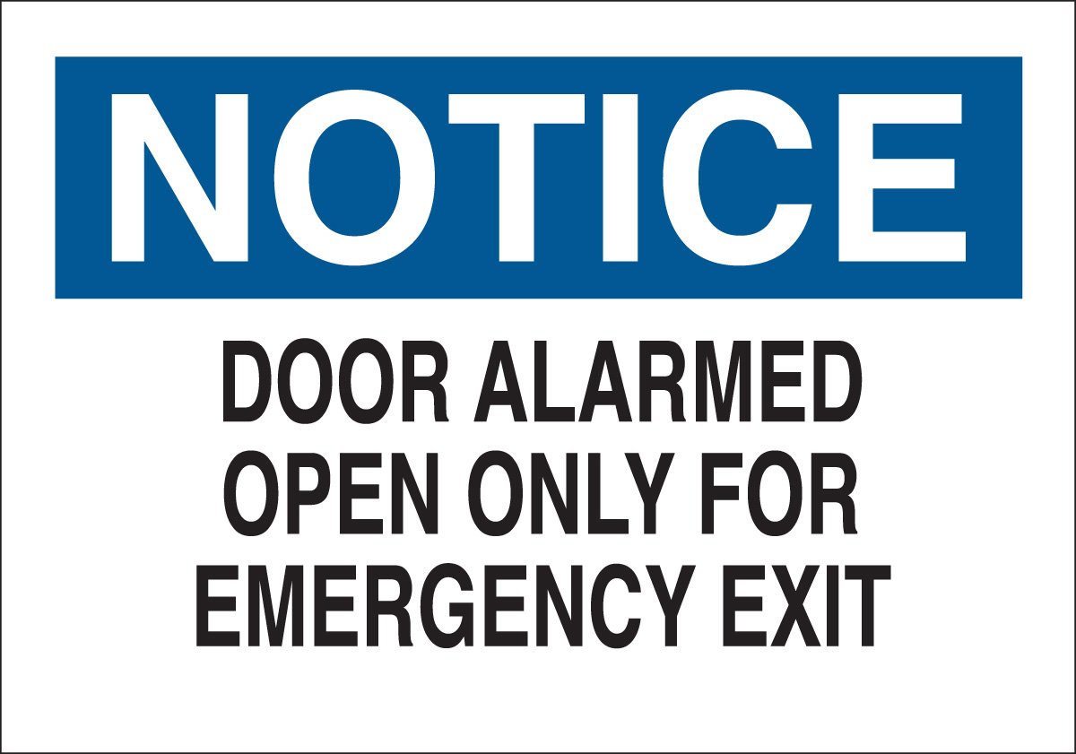 Brady 84726 Self Sticking Polyester Door Sign, 7" X 10", Legend "Door ...