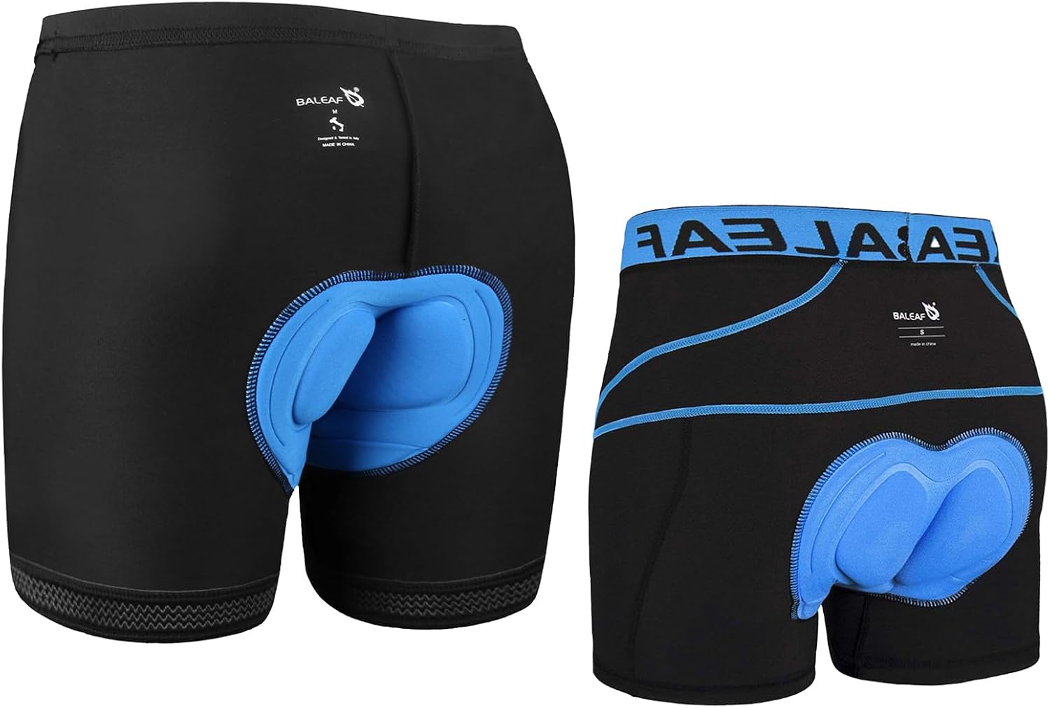 Amazon.com: baleaf Men's 3D Padded Bike Shorts Cycling Underwear MTB Liner 2 PACK M : Clothing ...