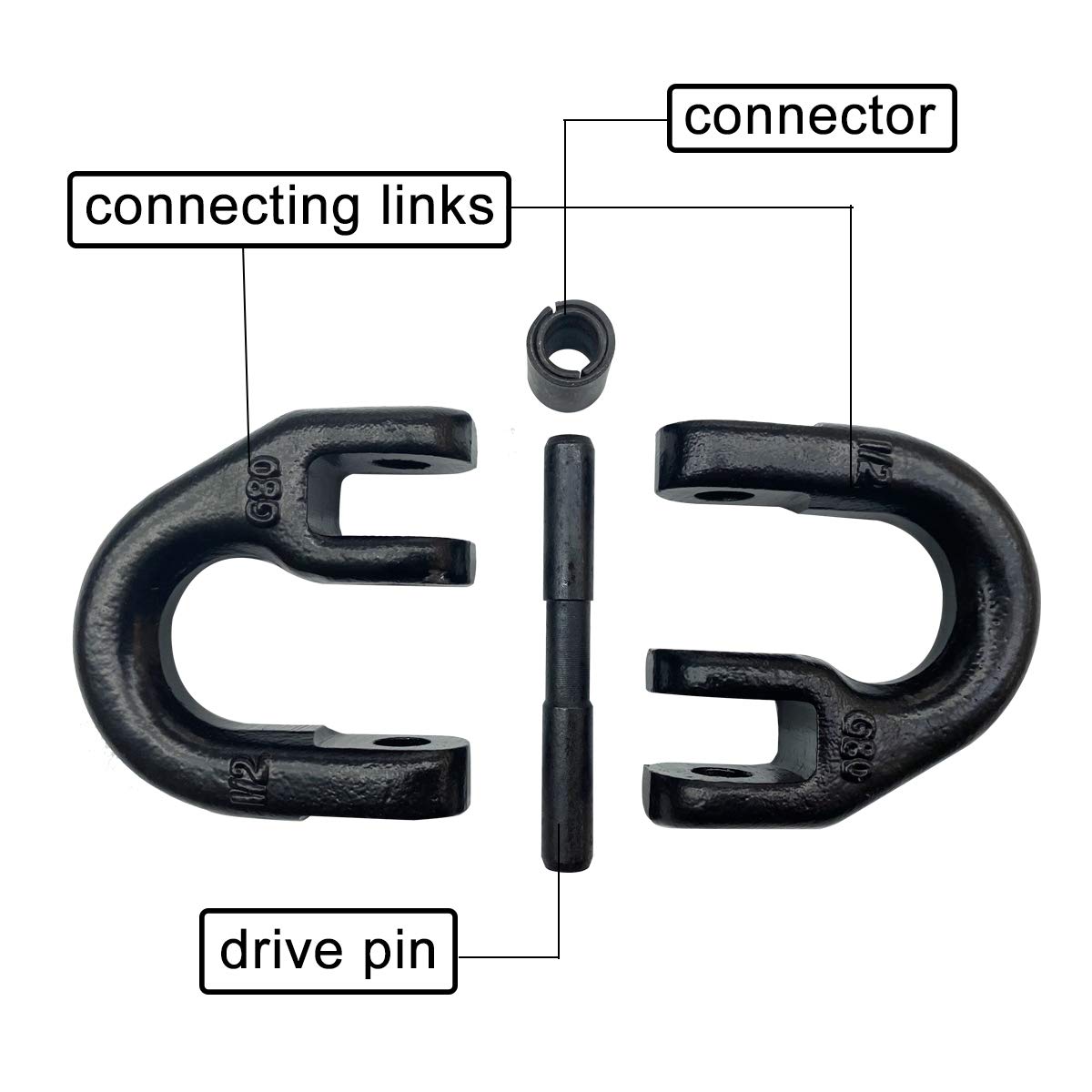 Snapklik.com : 2pc 1/2 Inch Tow Hitch Hammer Lock Safety Chain ...