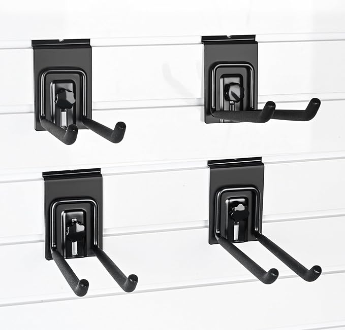 PYBTOOL 8 Inch Lockable Slatwall Hooks, Slatwall Accerrosires, Slat ...