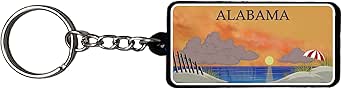 Amazon.com: AMERICANPHOENIX Beautiful & Unique Alabama Keychain - USA ...
