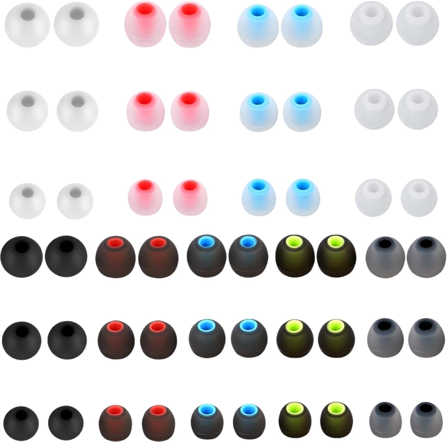 Amazon.com: Earbud Replacement Tips 54Pcs,3 Sizes S/M/L, 9 Colors ...