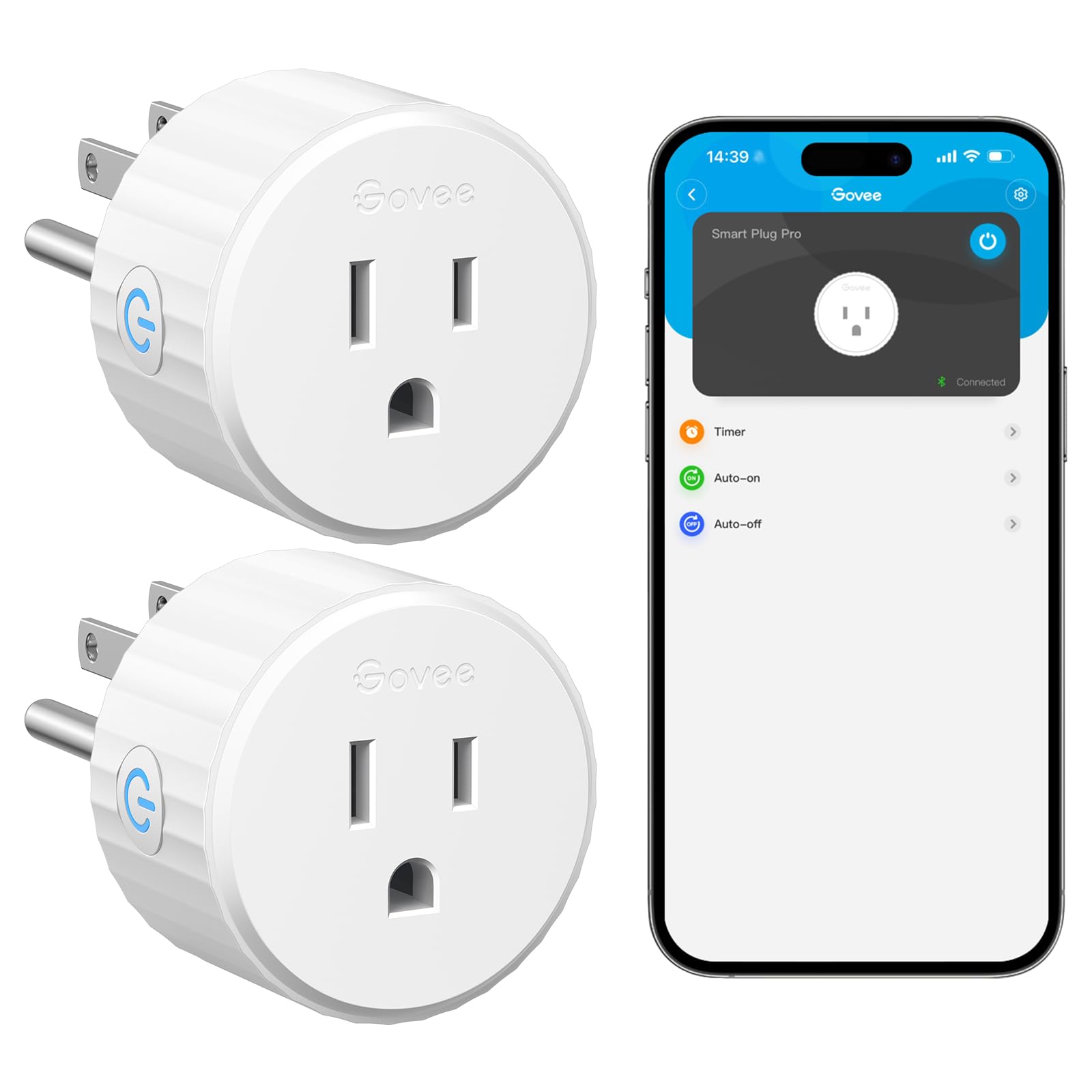 Snapklik.com : Govee Matter Smart Plug, WiFi & Bluetooth Plug Work