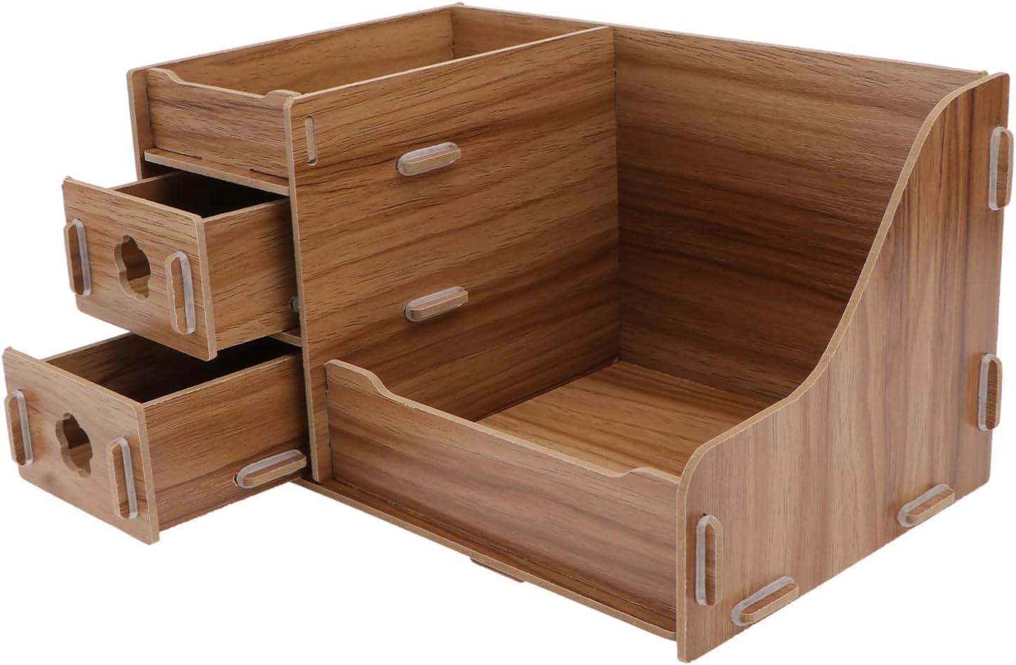 Amazon.com: Cabilock 1pc Box Wooden Storage Box Makeup Drawer Organizer Wood Office Storage Desk ...