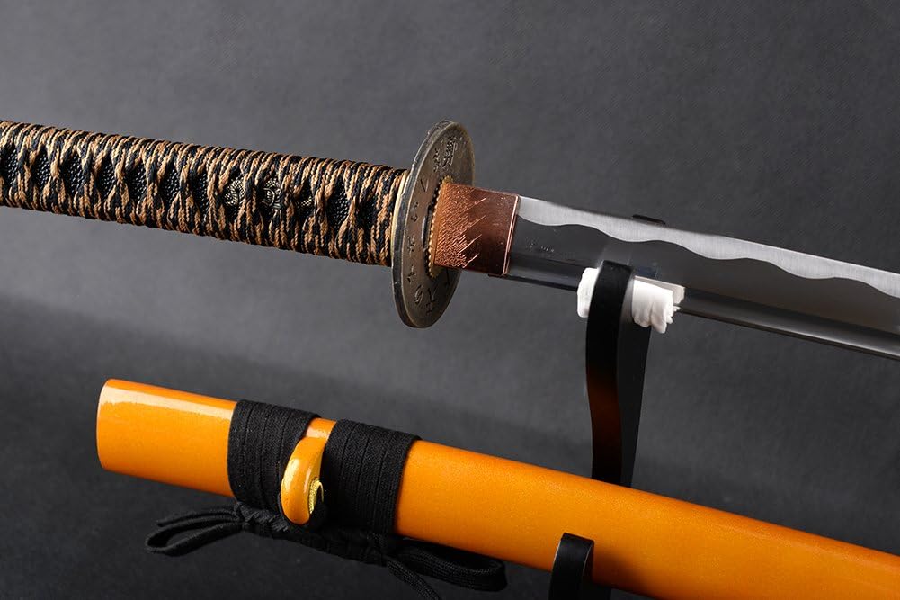 Espada real Samurai Katana de espiga completa 1060 de acero de alto ...