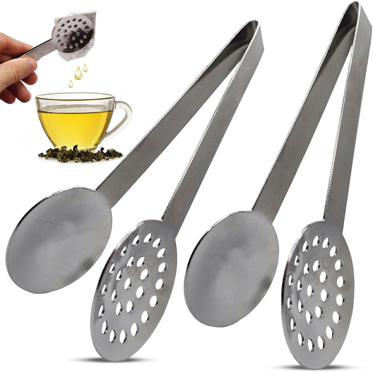 Amazon.com: 2 Pack Tea Bag Squeezer Stainless Steel Tea Bag Squeezer ...