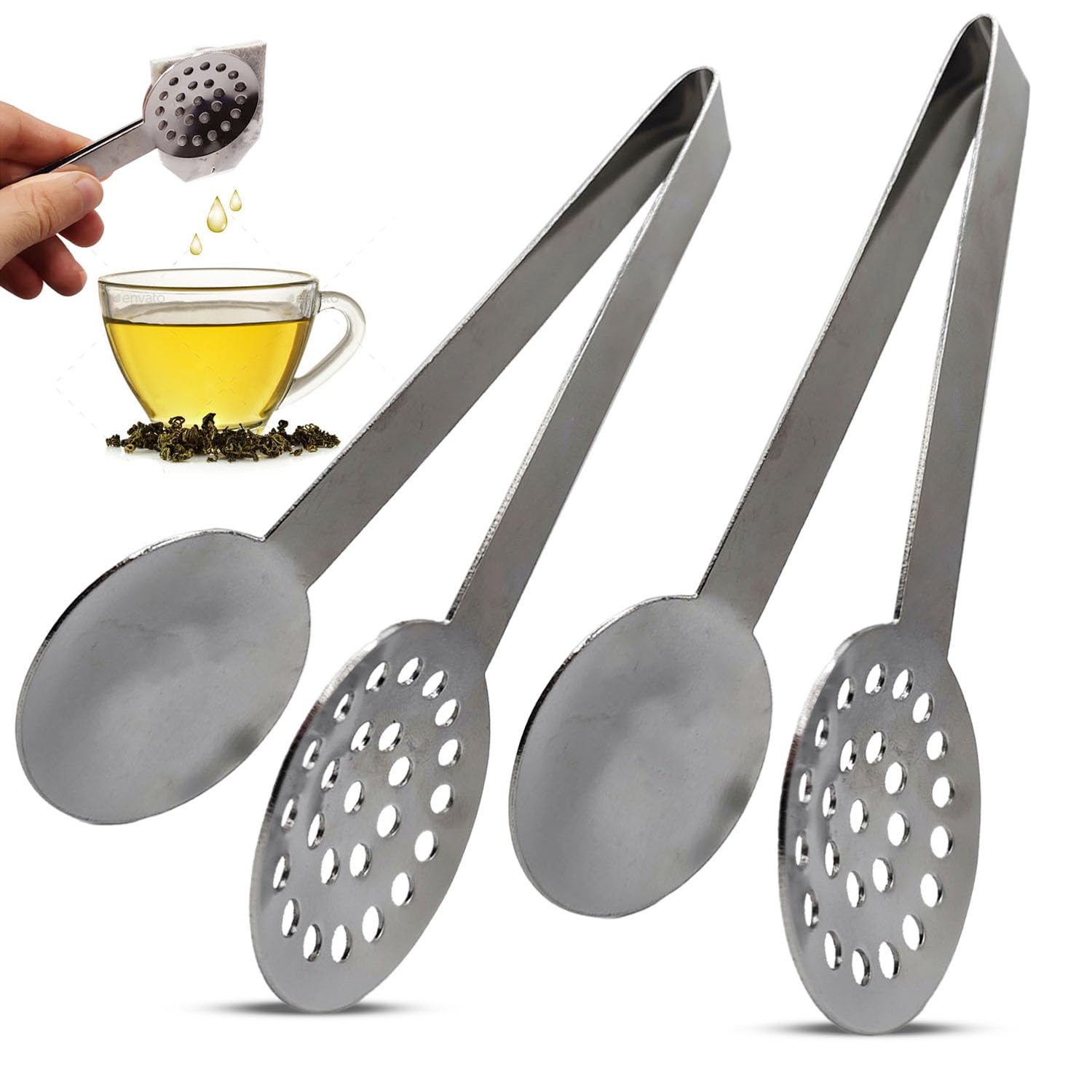 Amazon.com: 2 Pack Tea Bag Squeezer Stainless Steel Tea Bag Squeezer ...