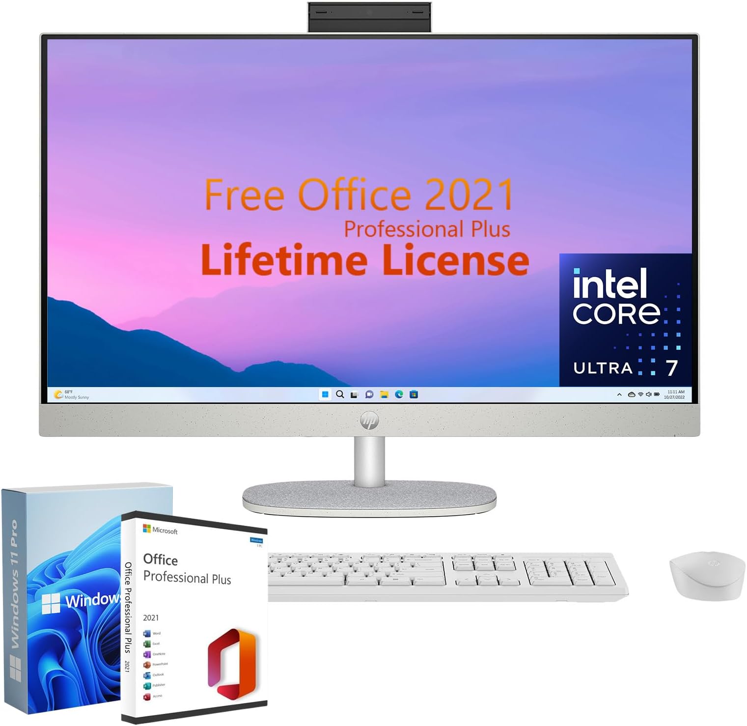 Amazon.com: HP 27 Newest i7 Business All in One Desktop, 27" FHD, Intel ...