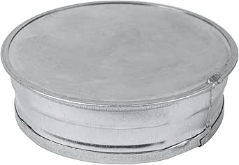 Amazon.com: 3" Inch Metal Tee Cap - Round Vent Cover - Galvanized Steel ...