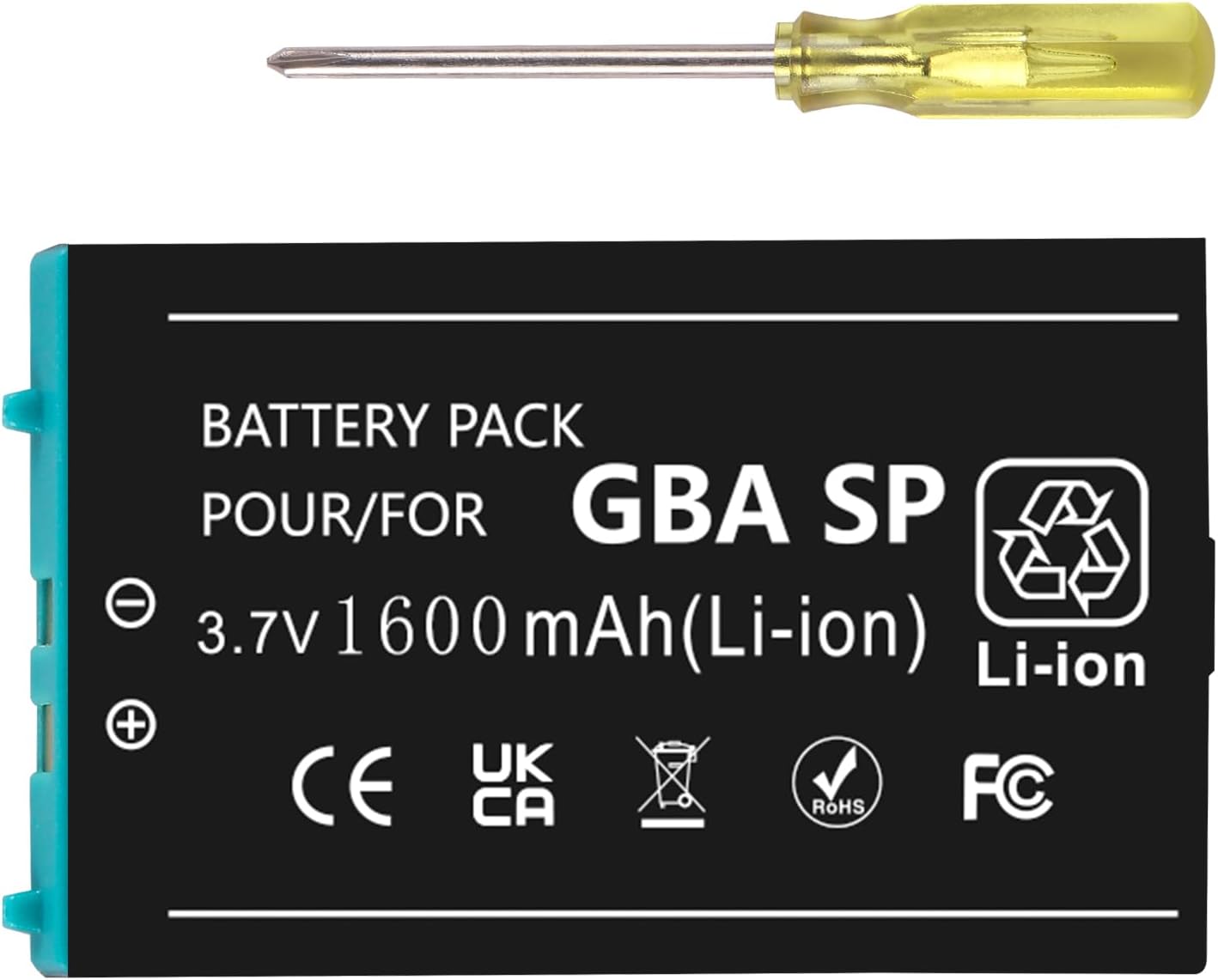Amazon.com: JUBOTY Gameboy Advance SP Battery, 2025 New Upgrade 1600mAh ...