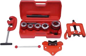 Handheld Pipe Threader Tube Threading Ratchet Tool Set (5 Size ...