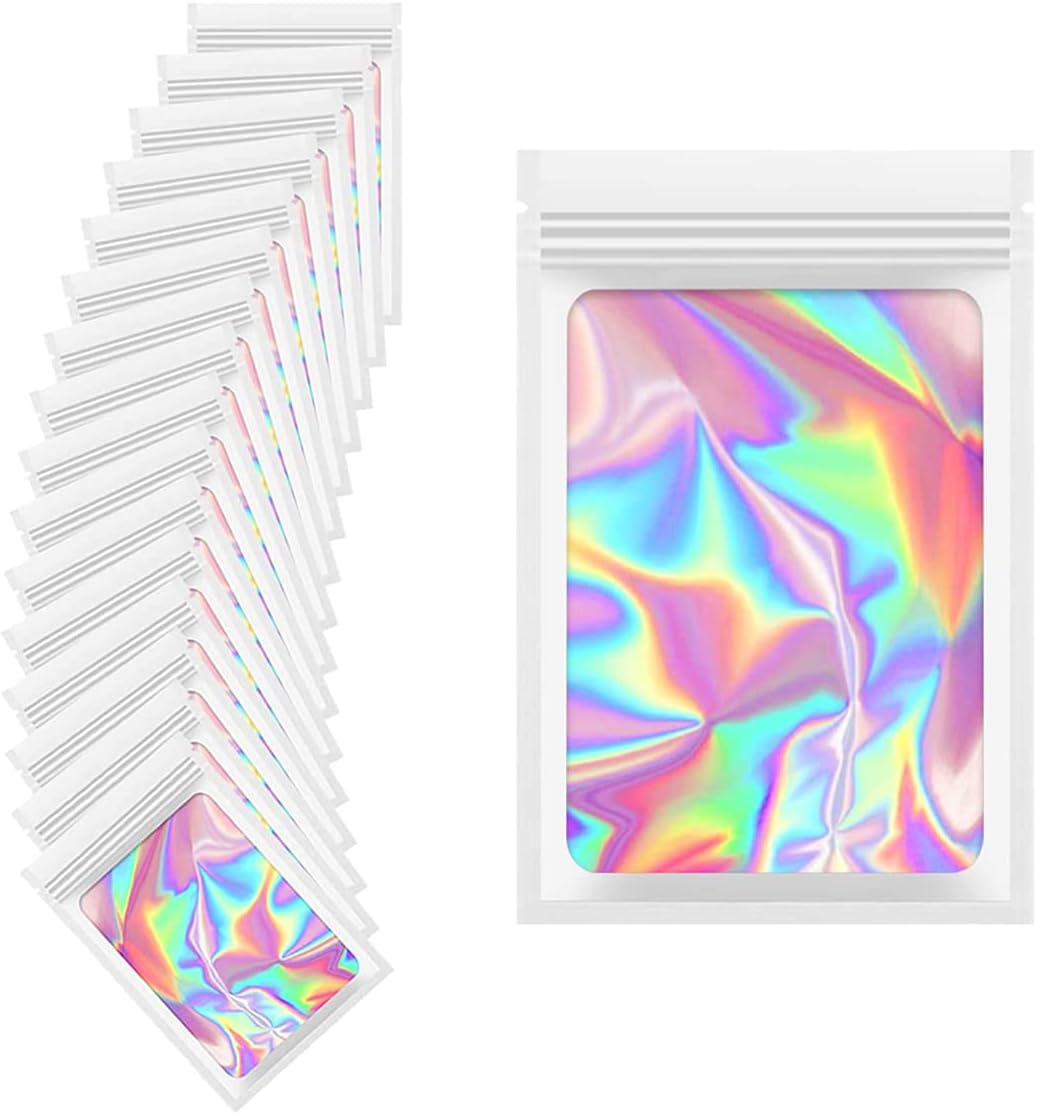 100 Mylar Bags, Mylar Bags with Transparent Window, Anti-Odour Foil ...