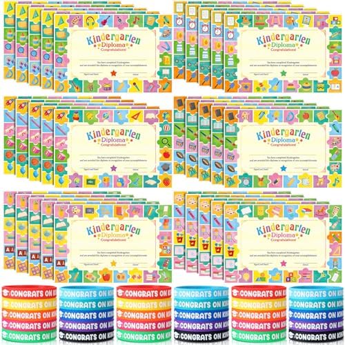 Amazon.com : Eaasty 60 Pcs Graduation Preschool Diploma Kindergarten ...