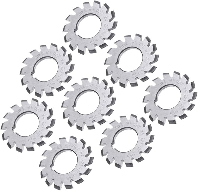Professional Grade 8pcs M1 Involute Gear Cutters Set, High Speed Steel ...