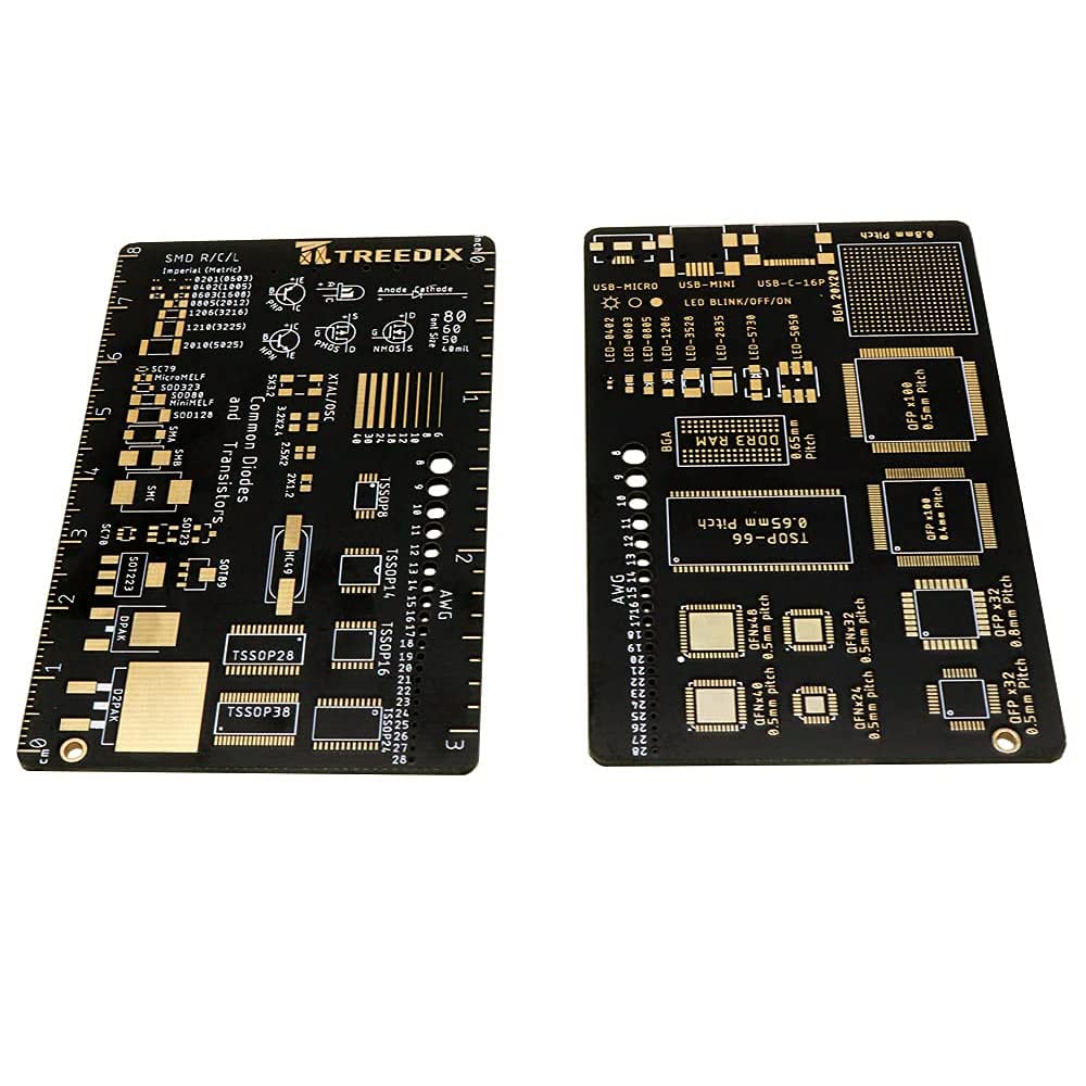 Snapklik.com : Treedix 2PCS Multifunctional PCB Ruler 3inch Measuring ...