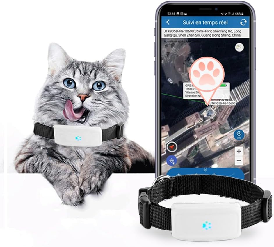 Dog Tracker, Cat Tracker GPS with Collar Real Time Tracking Waterproof ...