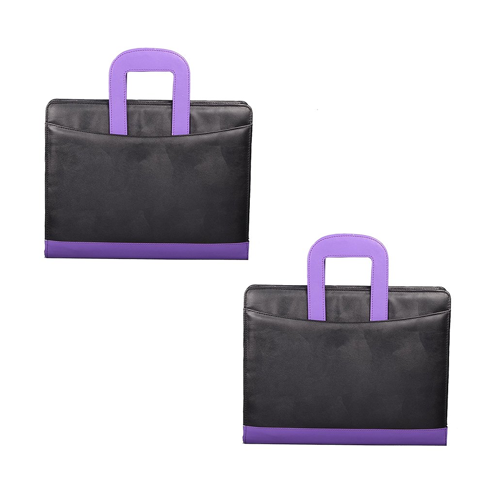 Buy Coi black and purple leatherite file folder and resume a folder for ...