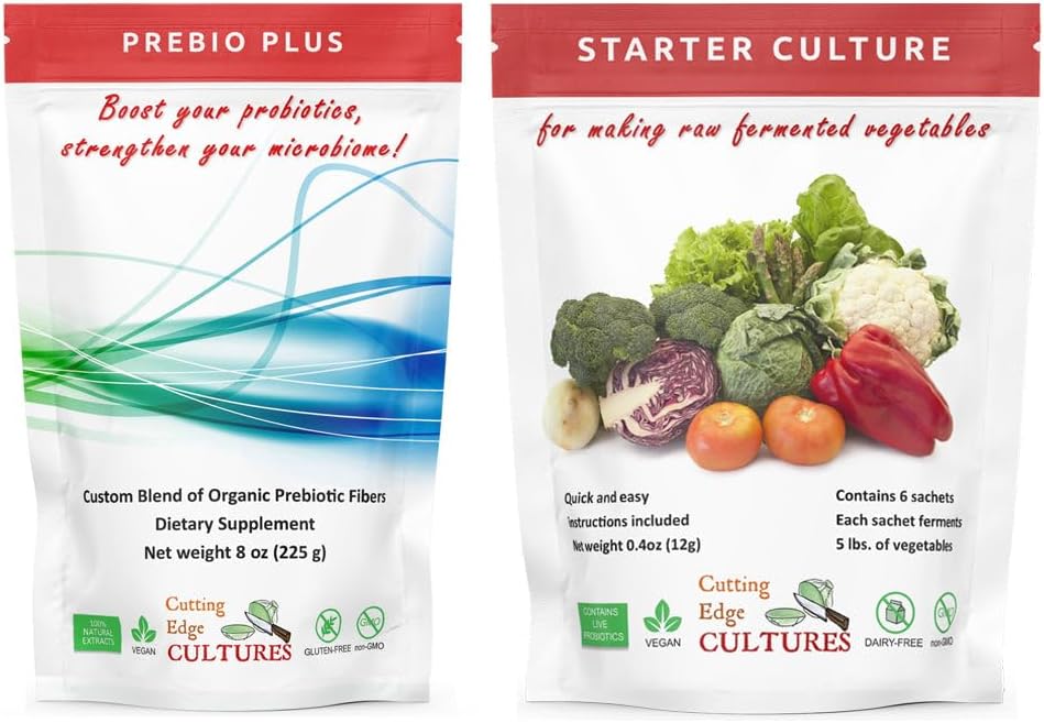 Amazon.com: Cutting Edge Cultures Prebio Plus Prebiotic Fiber Powder ...
