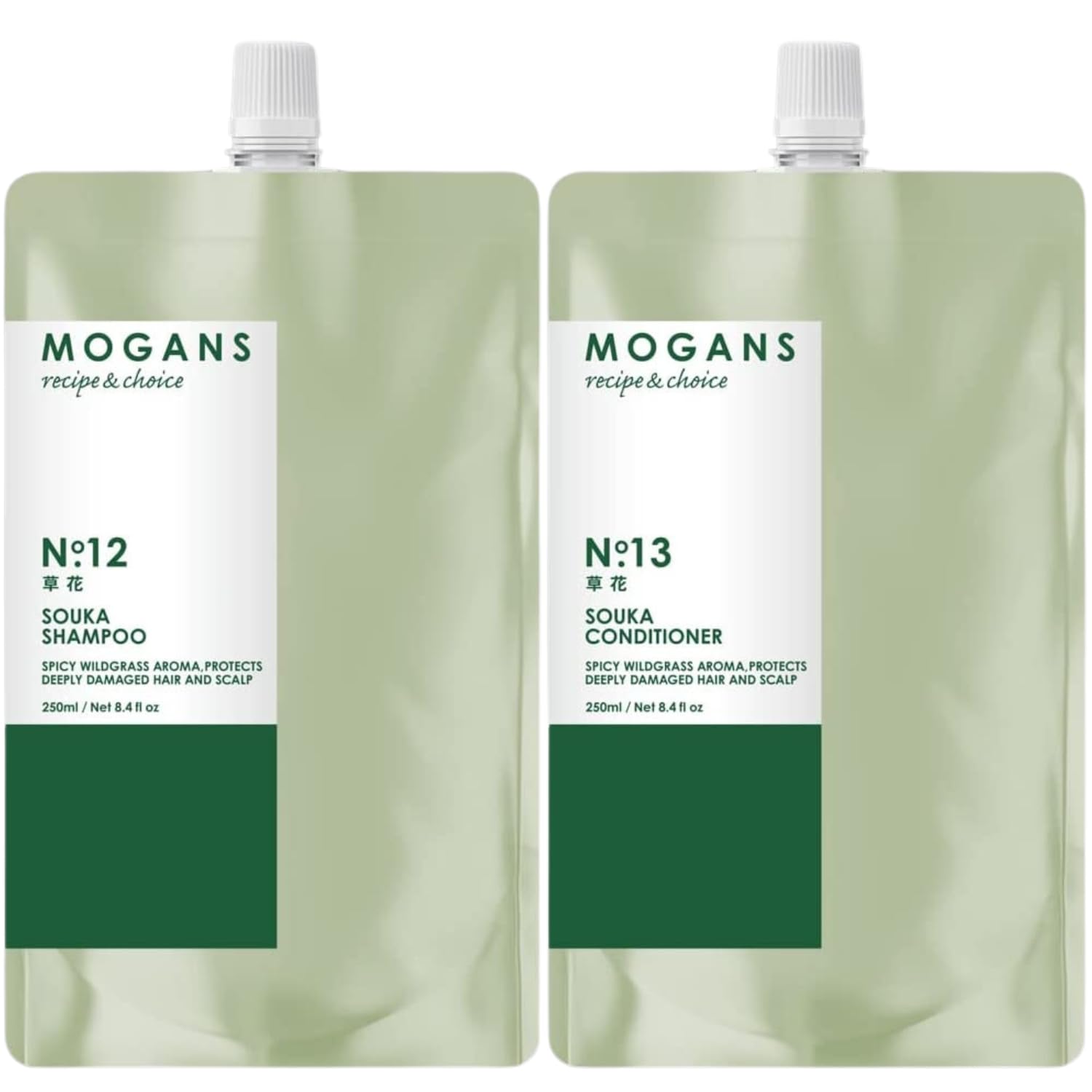 Amazon | MOGANS (モーガンズ) 草花 (そうか) 薬用 アミノ酸シャンプー & コンディショナー 詰め替え セット 各250mL (フケ/頭皮湿疹/頭皮のベタつき) [医薬部外 ...