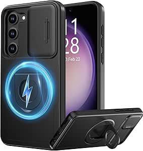 Amazon.com: FUNMIKO for Samsung Galaxy S21 Plus Case with Sliding Camera Lens Cover,Wireless ...