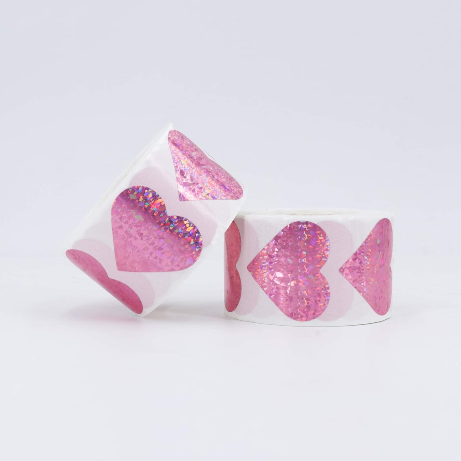 Calcomanías de corazón rosa de 1.5 pulgadas con patrón de grava ...