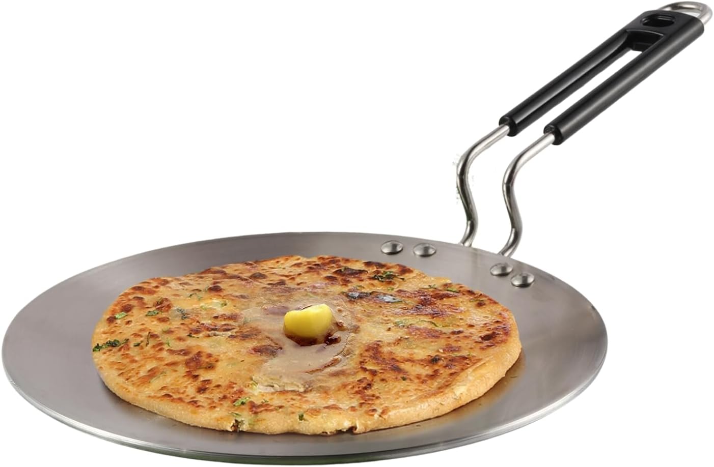Buy Vinod Platinum Triply Stainless Steel Tawa - 25 cm | 4mm Thick ...