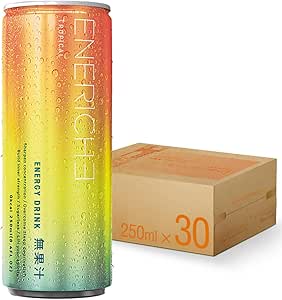 Amazon.co.jp: 【朝、目覚めに。】 ENERICHE エネリッシュ エナジードリンク カフェイン ゼロカロリー 250ml×30本 【GABA γ-アミノ酪酸】 : 食品・飲料・お酒
