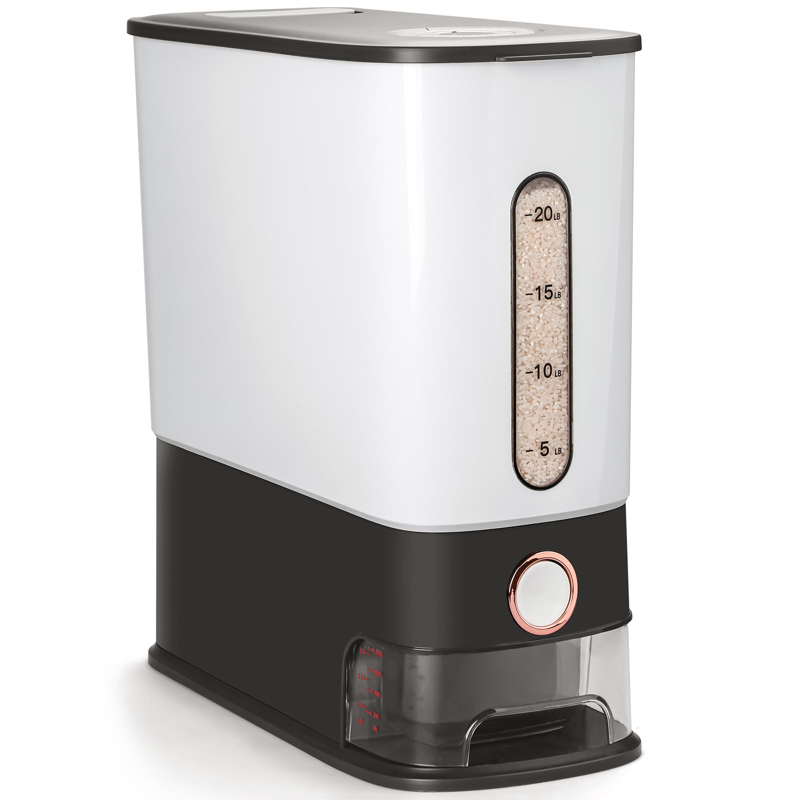 Snapklik.com : Komzon Rice Dispenser 26.5 Lbs, Rice Storage Container