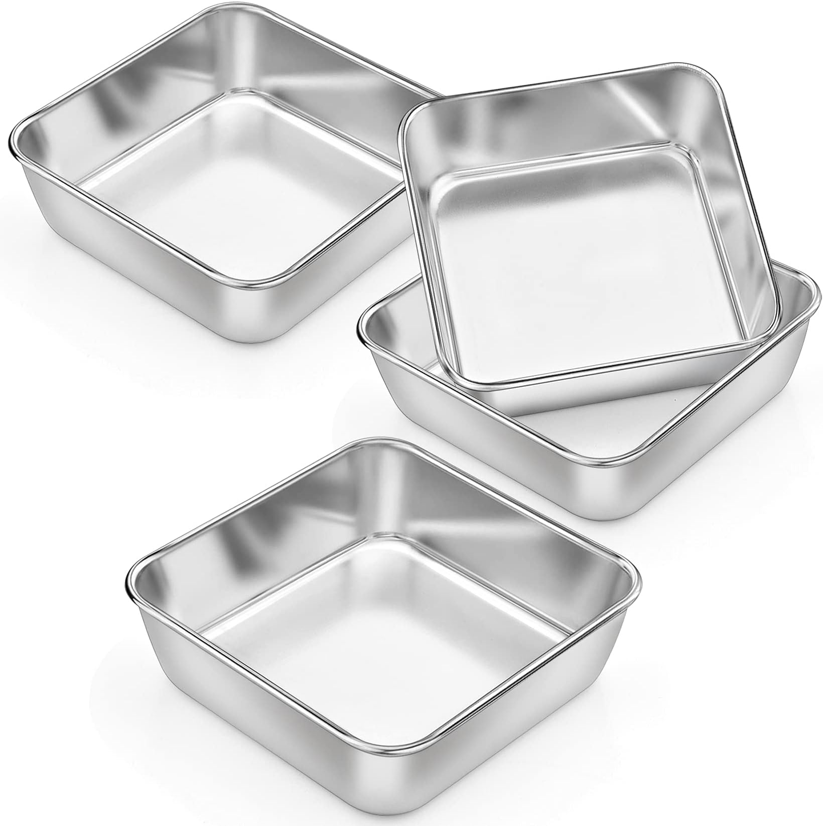 Amazon.com: Ateco 6 by 6 by 3-Inch Professional Square Baking Pan ...