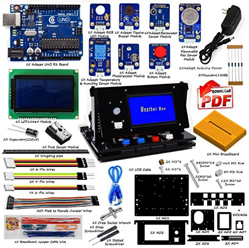 Buy Adeept Indoor Environment Monitoring Kit | Weather Box Kit ...