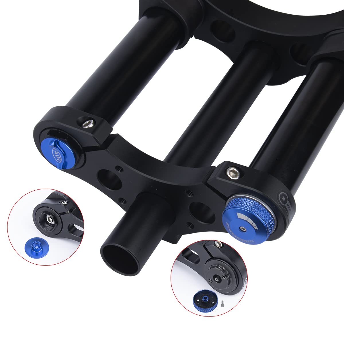 BOLANY 26/27.5inch Bike Suspension Fork 34mm Stanchions 1-1/8inch ...