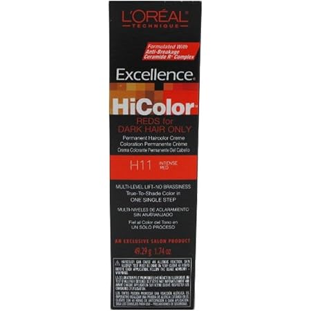 Amazon.com : L'Oreal Excellence HiColor Intense Red, 1.74 oz : Chemical ...