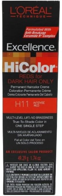 Amazon.com : L'Oreal Excellence HiColor Intense Red, 1.74 oz : Chemical ...