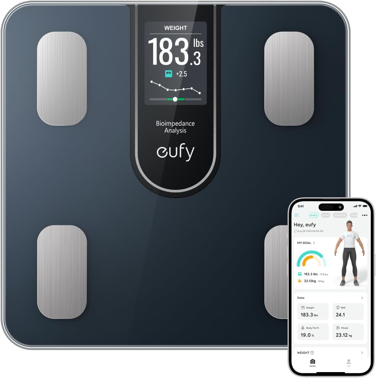 Garmin Index S2, Smart Scale with Wireless Connectivity, Measure Body ...