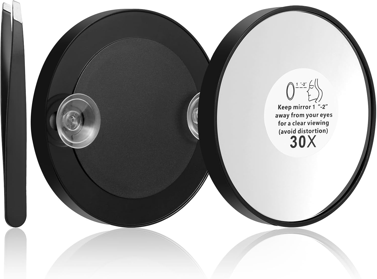 Amazon.com: Tucnoeu 30X Magnifying Mirror,3.5 Inch Small Magnifying ...