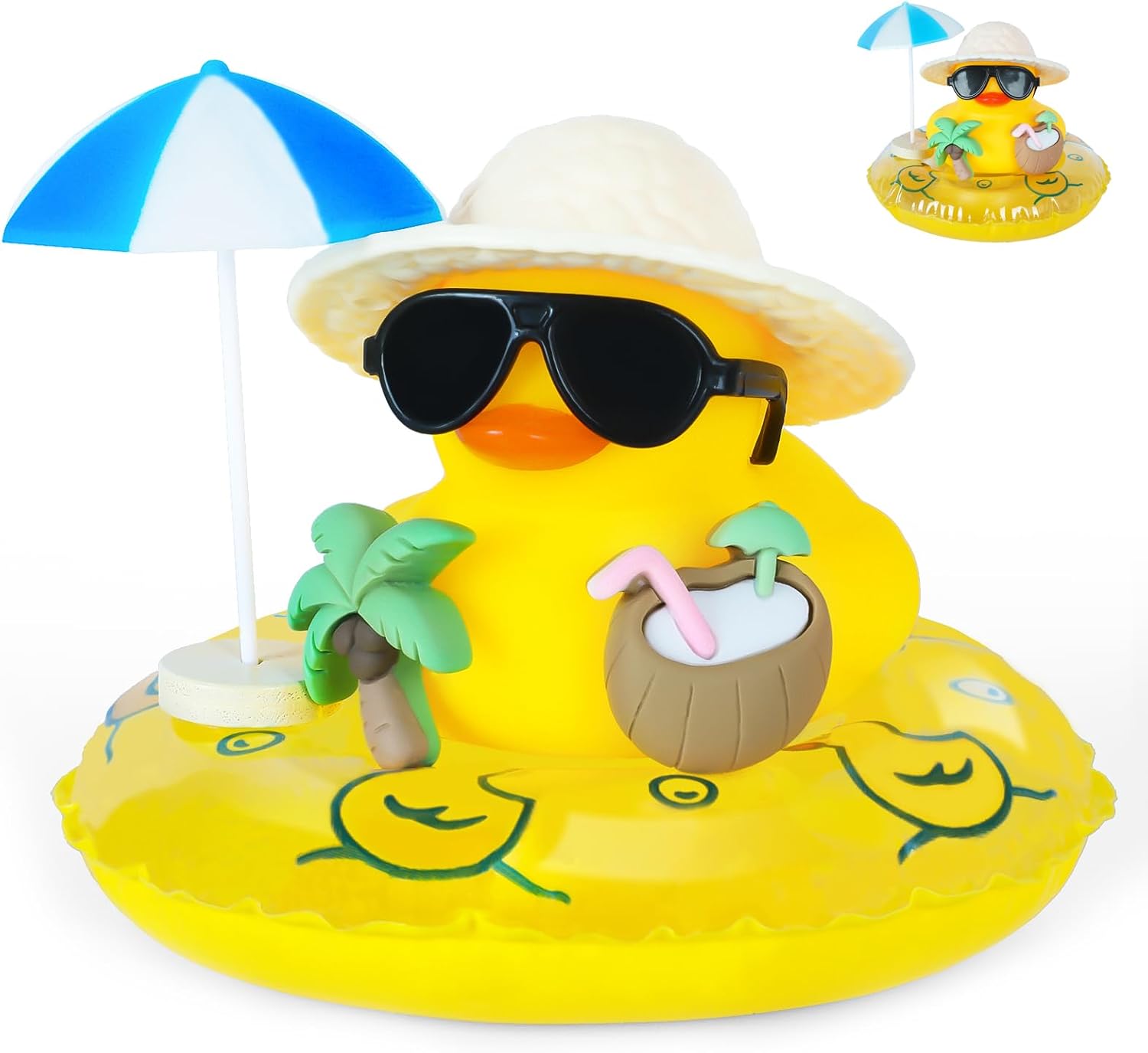 Amazon.com: FINEED Funny Yellow Rubber Duck Car Dashboard Decorations ...