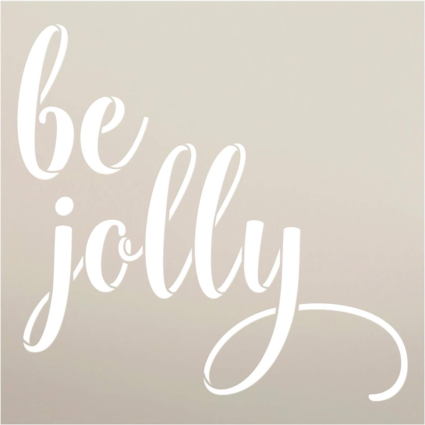 Amazon.com: Be Jolly Word Stencil by StudioR12 | DIY Christmas Cursive ...