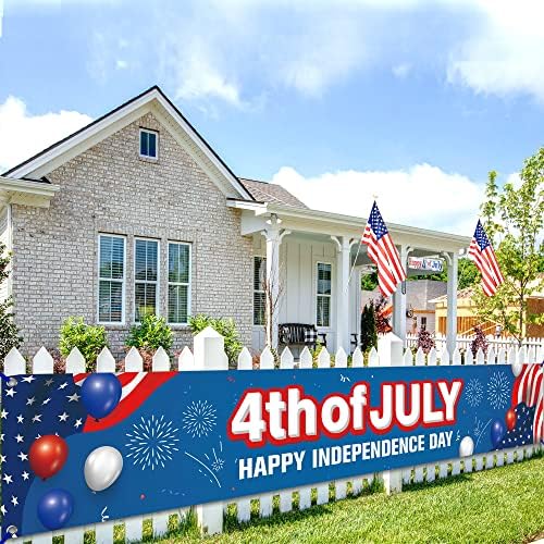 Amazon.com: 4th of July Banner Decoration - Happy 4th of July Outdoor ...