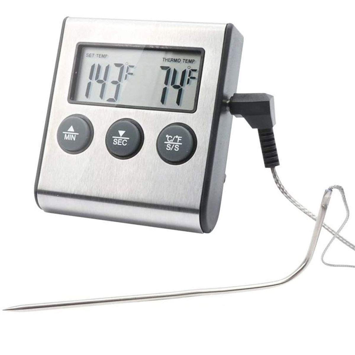 CAROSE Digital Oven Meat Thermometer with Large LCD Display
