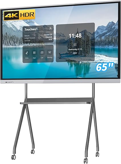 Amazon.com: TouchWo 65" Touchscreen Monitor Smart Board, 4K Interactive Presentation Electronic ...