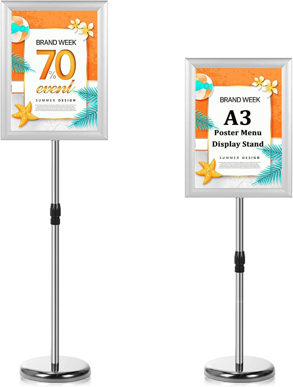 Mutualsign A3 Stand Sign Holder Display Free Standing Signs Aluminium ...