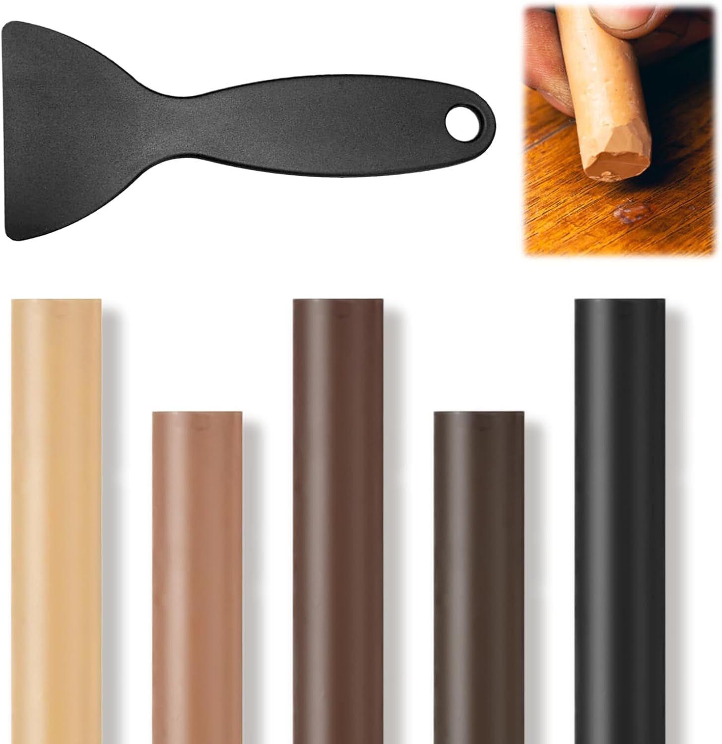 Wax Filler Sticks for Wood Repair, Soft Furniture Scratch Repair ...