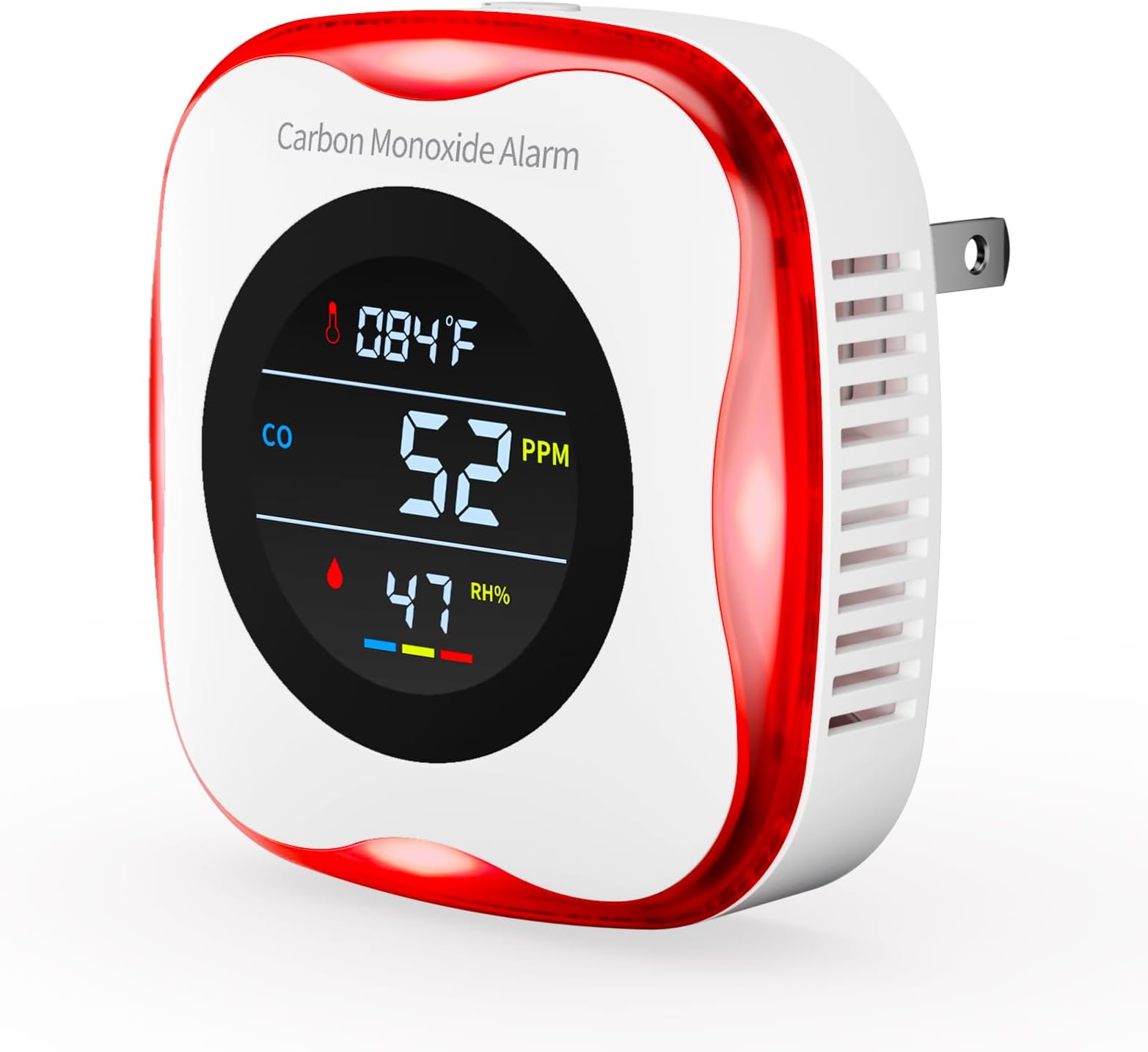 Carbon Monoxide Detectors Plug in, 3-in-1 Carbon Monoxide Monitor with ...