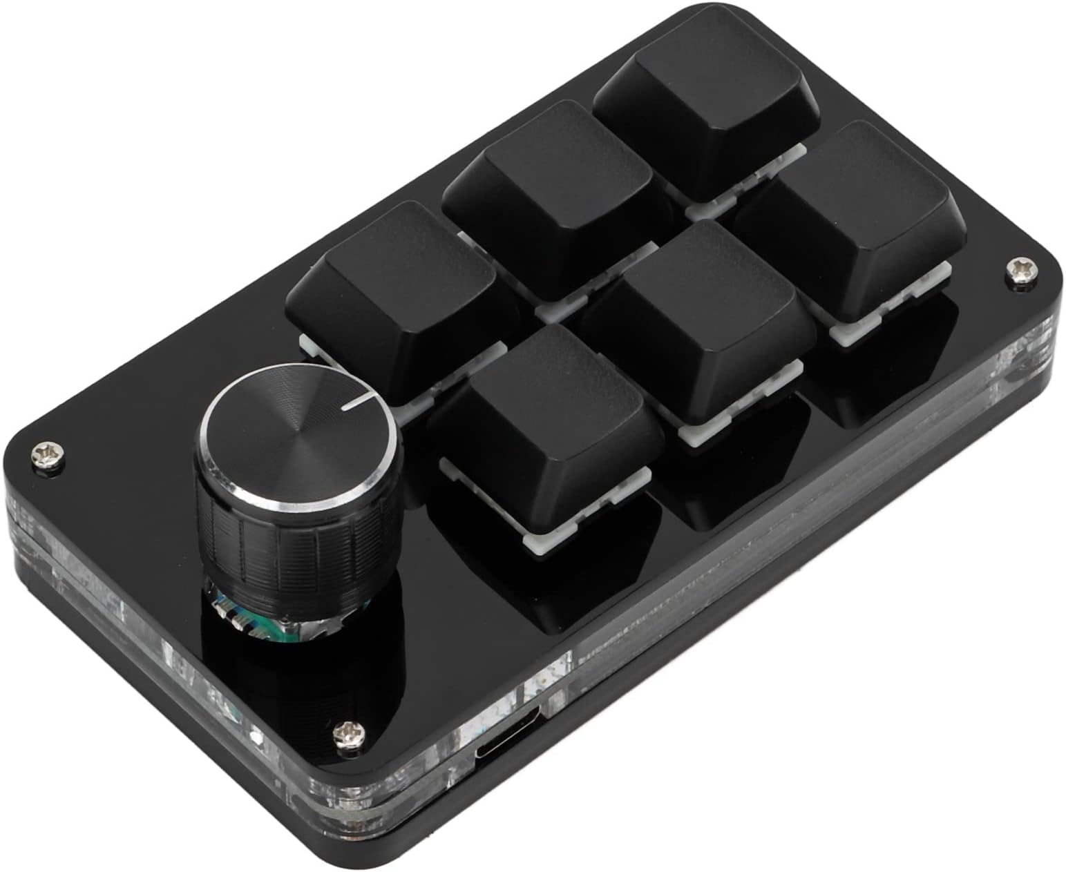 Mini Macropad, One Handed Mechanical Keyboard Multifunction 6 Key Mini ...