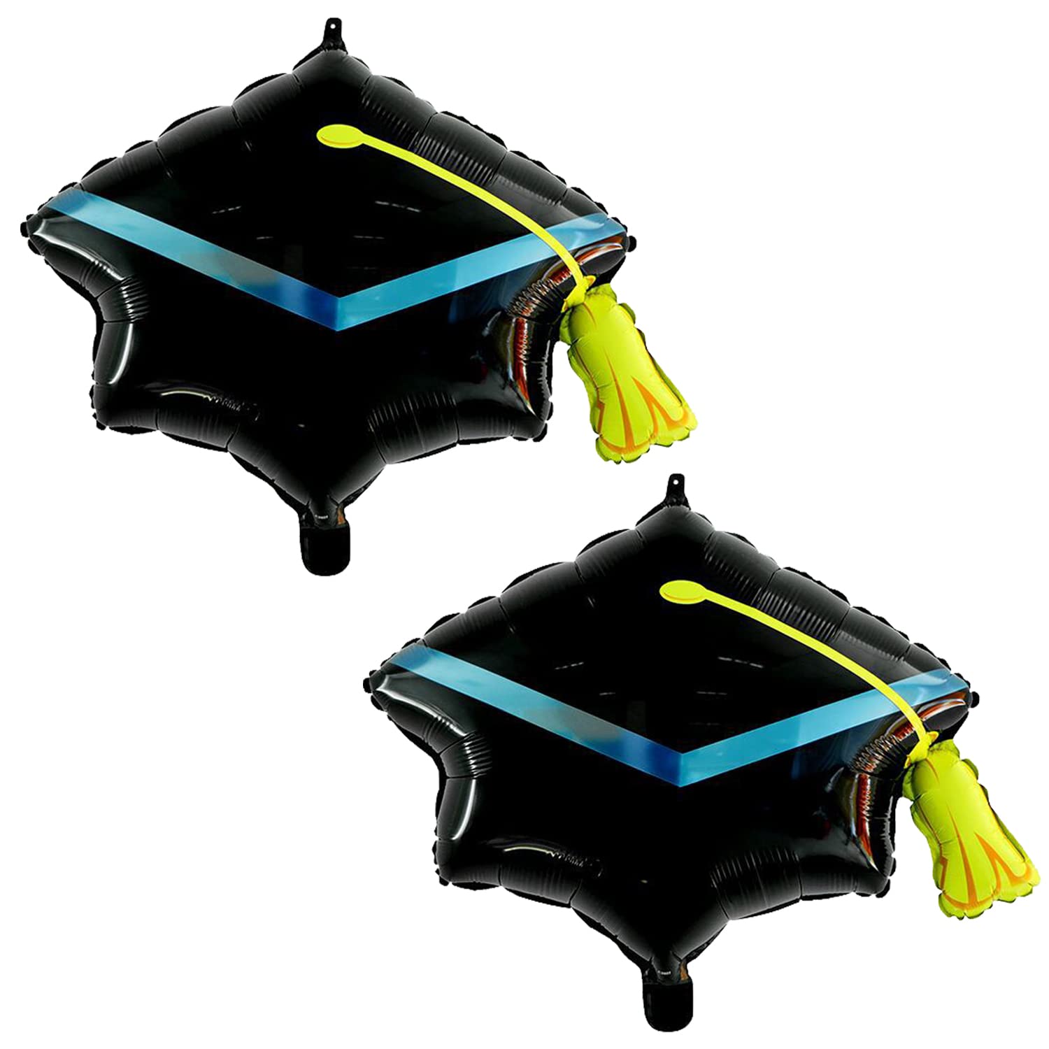 RasuDecor 2Pcs 26.5”Giant Graduation Cap Mylar Foil Balloon (67.5X56 ...